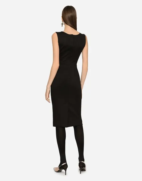 Dolce & Gabbana Sleeveless Milano Rib Midi Dress