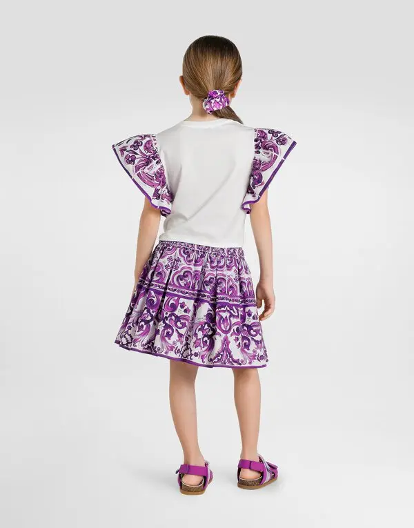 Dolce & Gabbana Majolica Print Twill Scrunchie