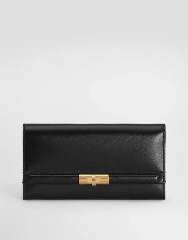 Dolce & Gabbana Marlene Wallet In Calfskin - Black