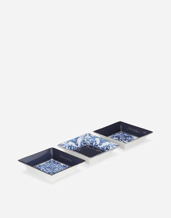 Dolce & Gabbana Set 3 Porcelain Trinket Trays