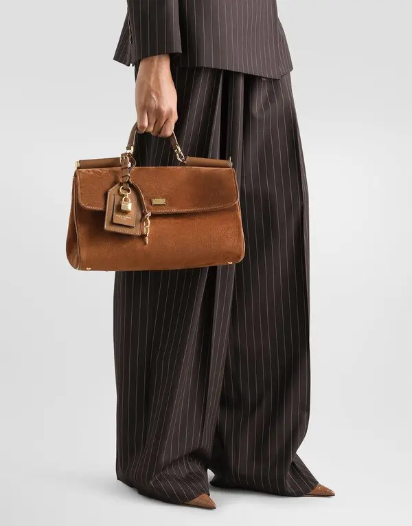 Dolce & Gabbana Medium My Sicily Handbag In Split Calfskin