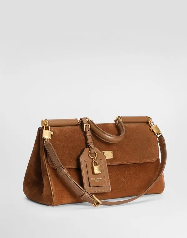 Dolce & Gabbana Medium My Sicily Handbag In Split Calfskin