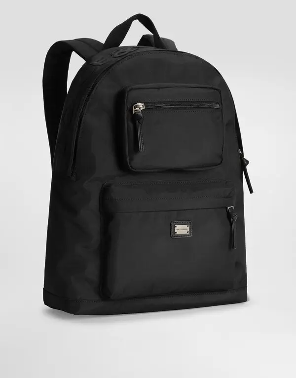 Dolce & Gabbana Nylon Backpack With Embroidery