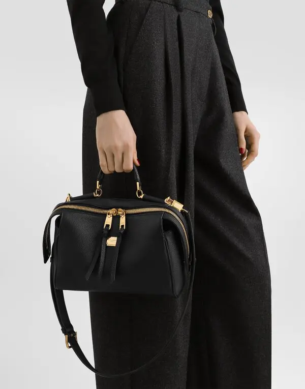 Dolce & Gabbana Vittoria Handbag In Calfskin - Black