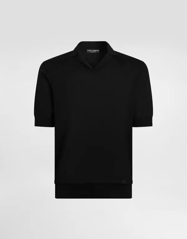 Dolce & Gabbana Silk Knit Polo Shirt