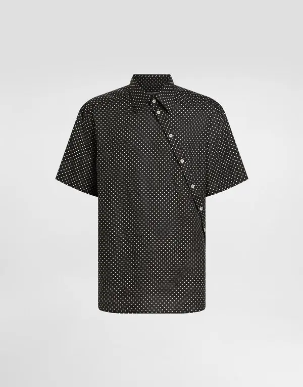 Dolce & Gabbana Polka Dot-print Linen Shirt