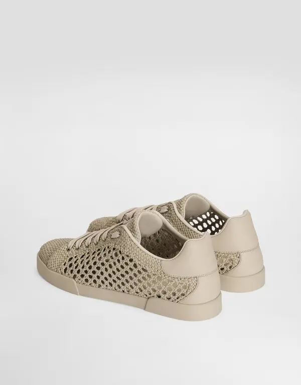 Dolce & Gabbana Portofino Woven Leather Sneakers