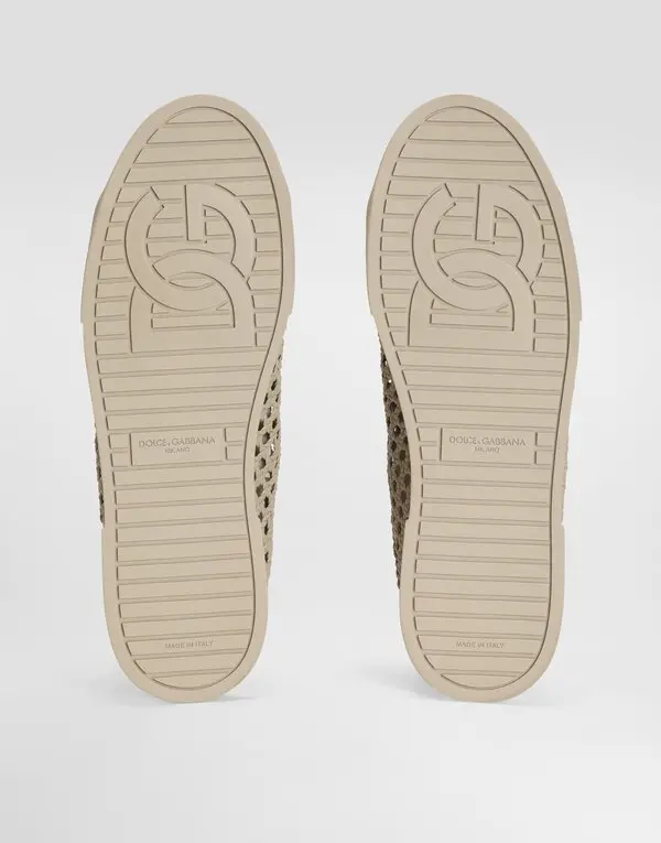 Dolce & Gabbana Portofino Woven Leather Sneakers