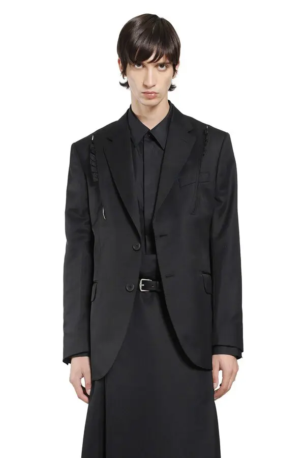 Simone Rocha Structured Slash Blazer With Daisy