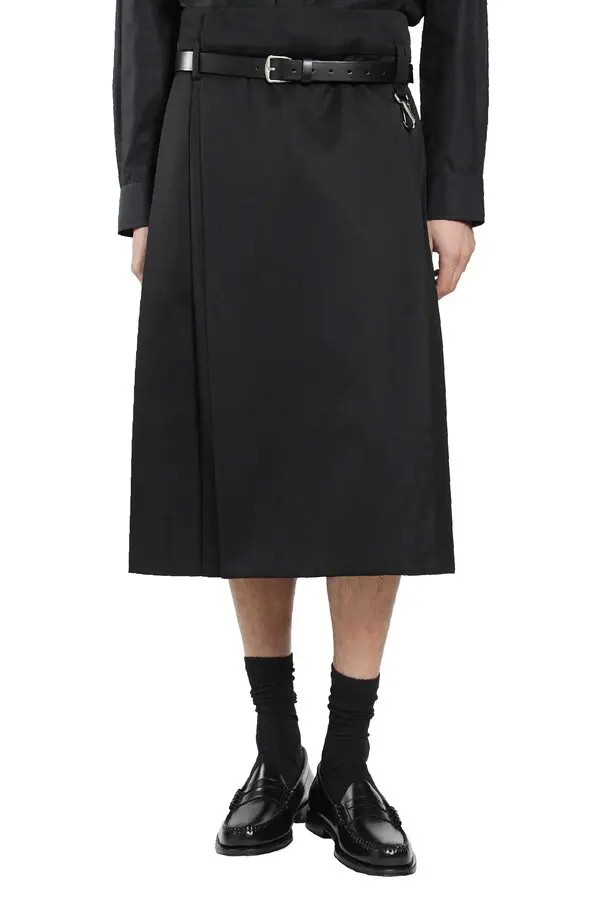 Simone Rocha Tailored Clip Kilt In Wool Twill - Black