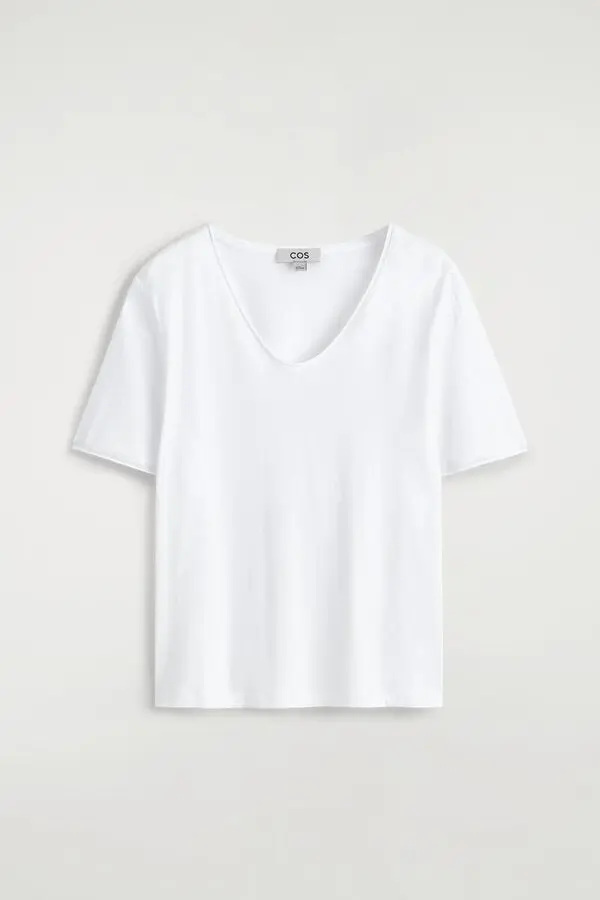 Cos U-neck Lightweight Cotton T-shirt