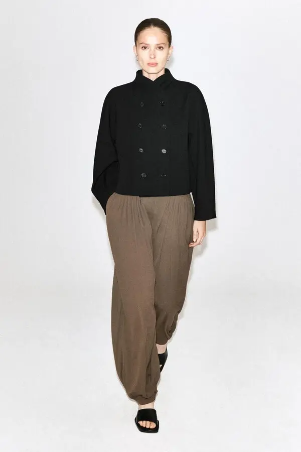 Cos Pleated Crepe Balloon Pants - Beige