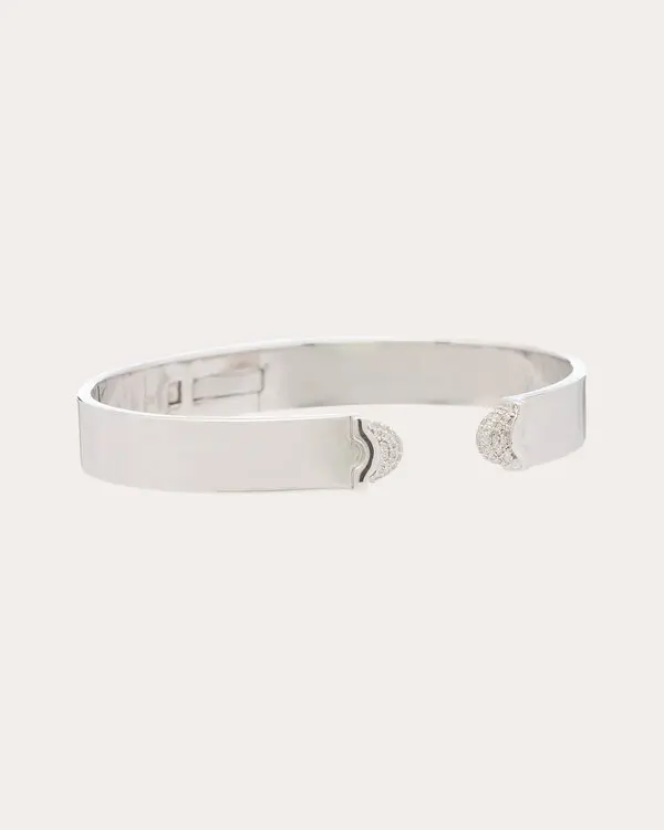 WYLD BOX Diamond Pavé Doppia Luna Slim Cuff