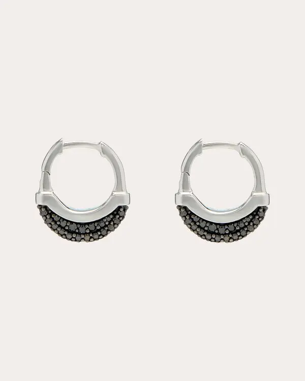 WYLD BOX Diamond Luna Hoop Earrings
