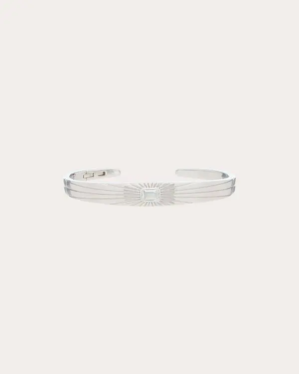 WYLD BOX Sterling White Topaz Cuff