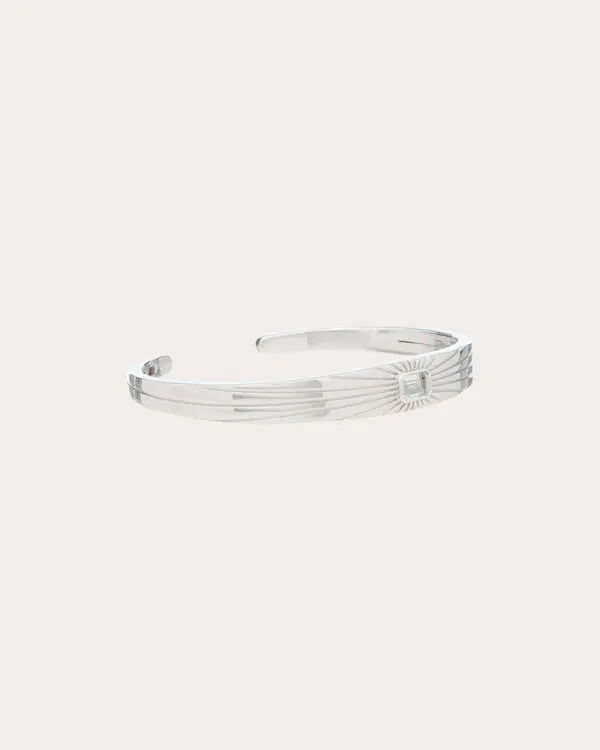 WYLD BOX Sterling White Topaz Cuff