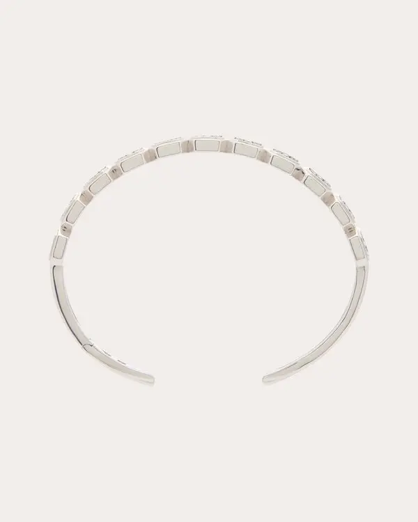 WYLD BOX Diamond And Sterling Silver Cuff Bracelet