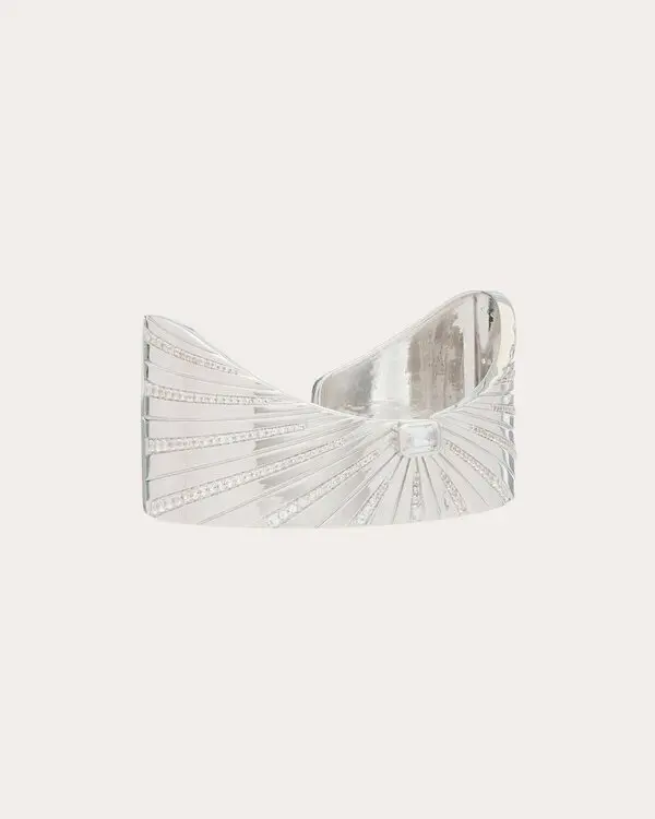 WYLD BOX Ray Of Light Majestic Cuff With White Topaz