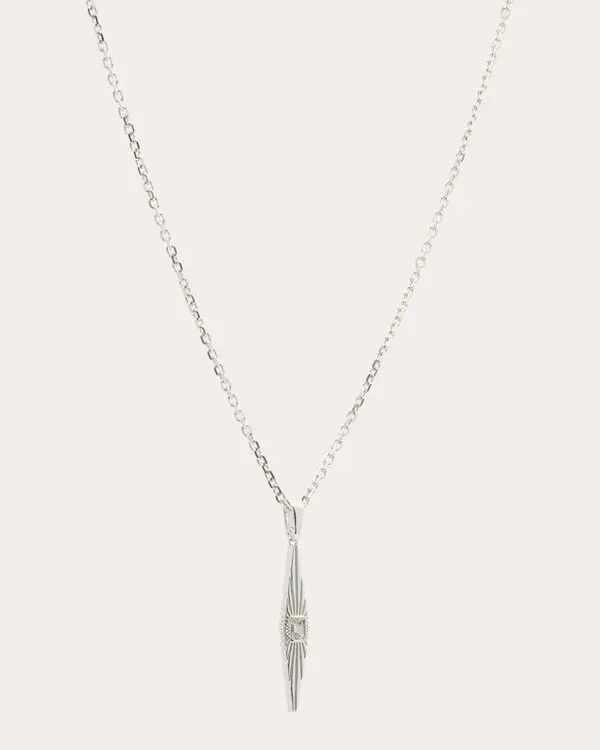 WYLD BOX Ray Of Light Drop Pendant Necklace With White Topaz