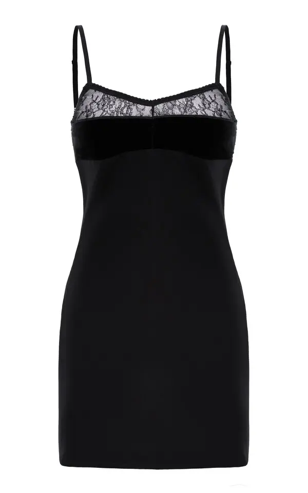 AURELIANA Lace-trimmed Mini Dress