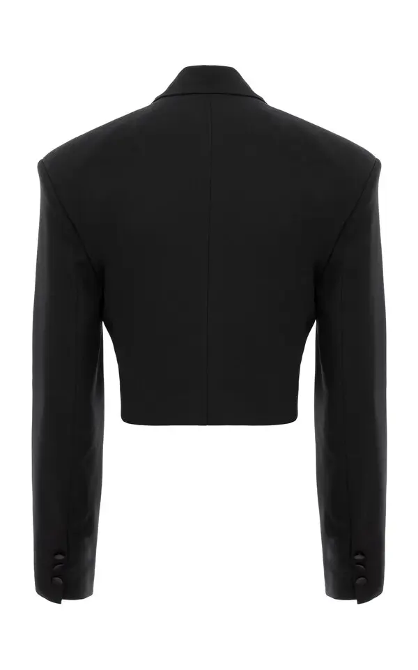 AURELIANA Cropped Wool-silk Blazer
