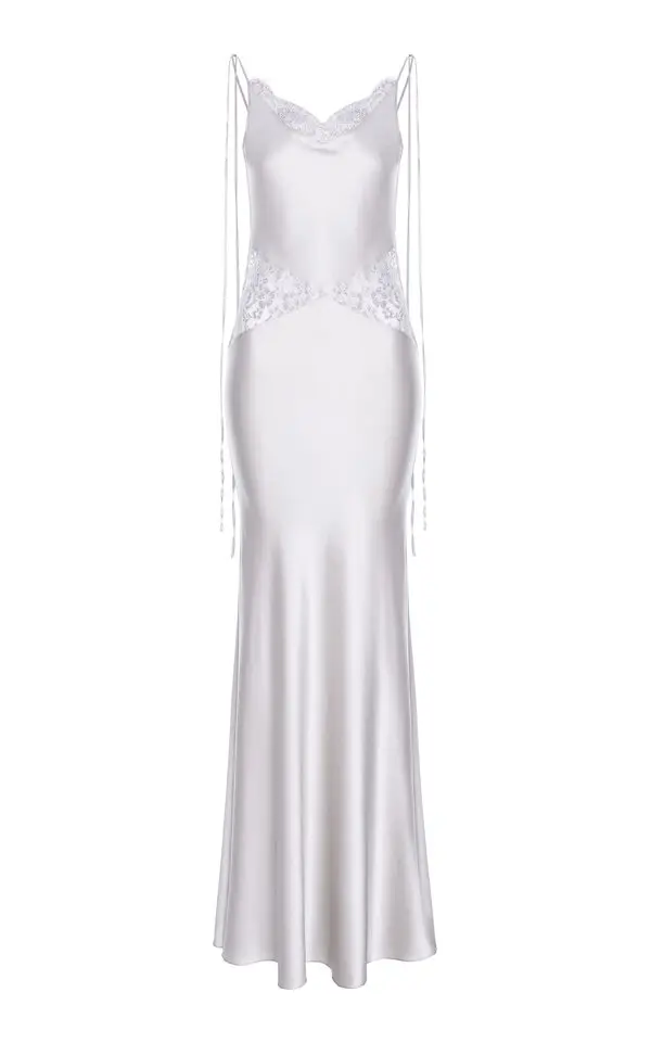 AURELIANA Astra Silk Satin Maxi Dress