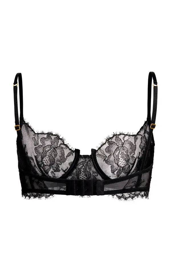 EVANGELISTA LINGERIE Agatha Wired Leavers Lace Balconette Bra