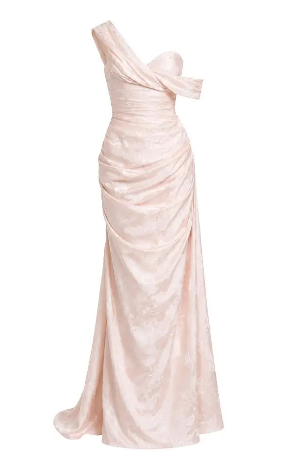 SANDRA MANSOUR Slow Burn Silk Brocade Maxi Dress