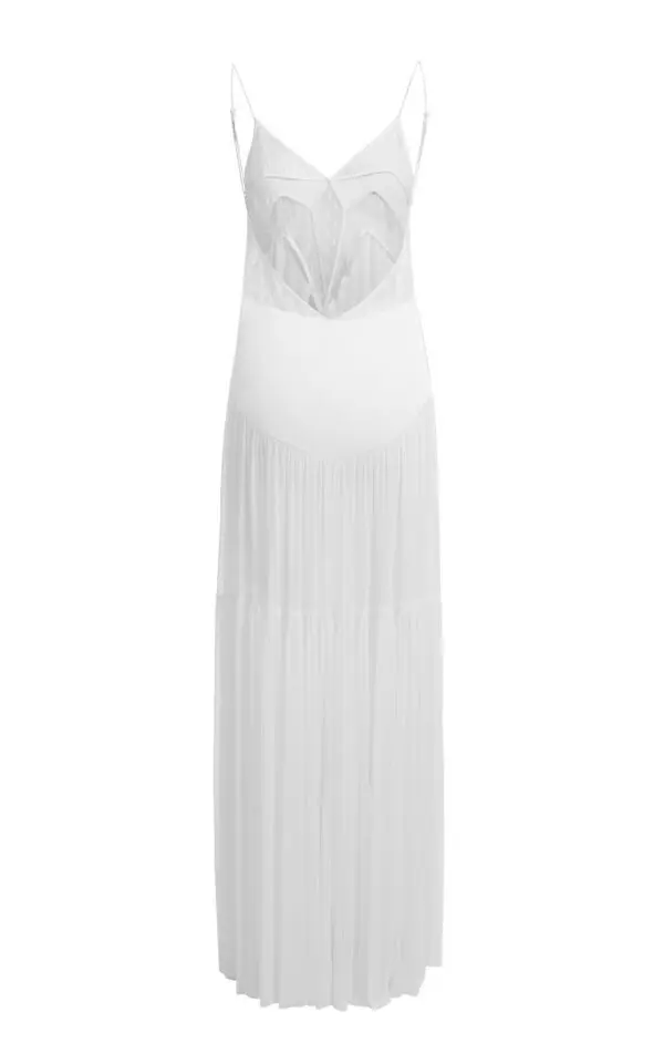 SLEEPING WITH JACQUES Francine Silk Lace Maxi Dress