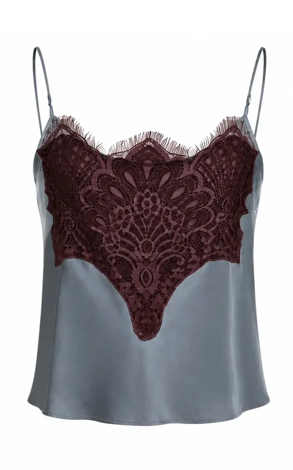 SLEEPING WITH JACQUES Nadia Silk Lace Camisole