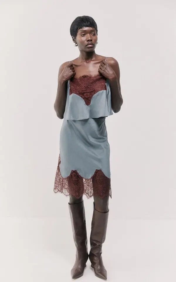SLEEPING WITH JACQUES Nadia Silk Lace Camisole