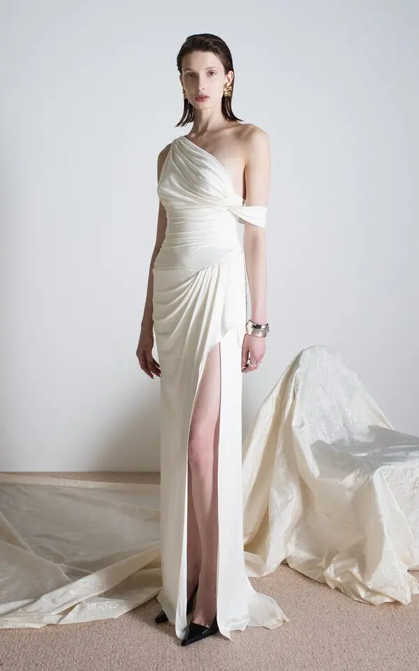 SANDRA MANSOUR Temptation Silk Jersey Maxi Dress
