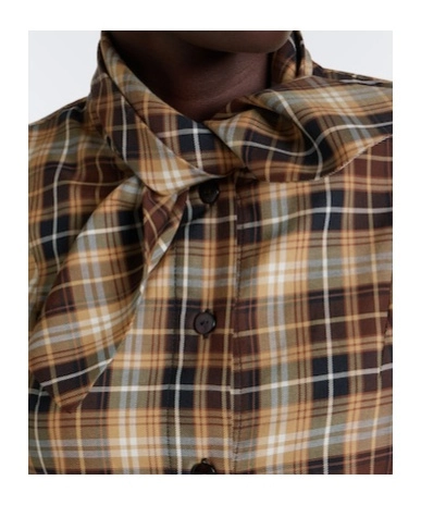 PATOU Bow-detail Checked Cotton Shirt