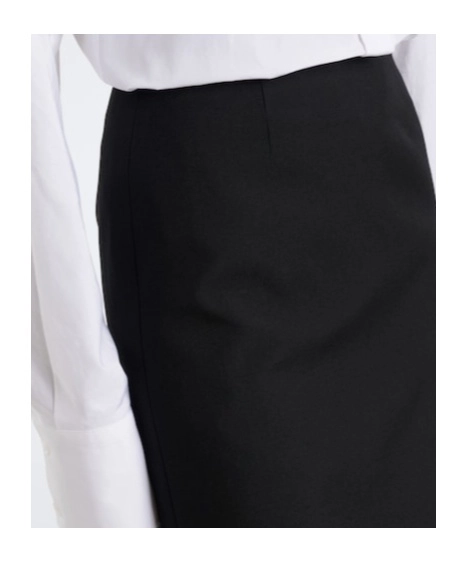 SHUSHU/TONG Ruffled Wool And Silk Midi Skirt