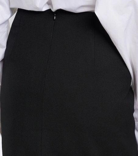 SHUSHU/TONG Ruffled Wool And Silk Midi Skirt