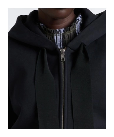 PATOU Cotton Zip-up Hoodie With Peplum Detail