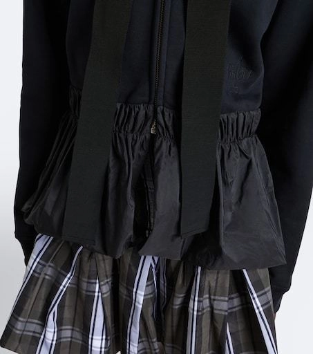 PATOU Cotton Zip-up Hoodie With Peplum Detail