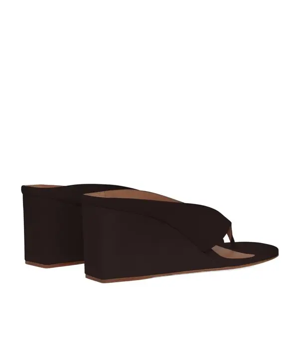 Alaïa Suede Cube Thong Mules