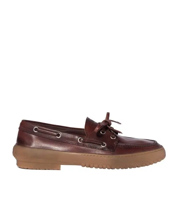 Miu Miu Leather Deck Shoes