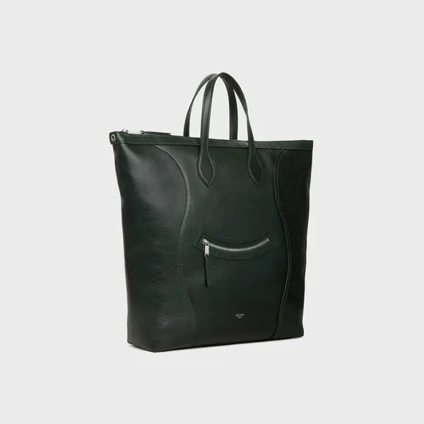Celine Vertical Cabas Luggage In Shiny Calfskin