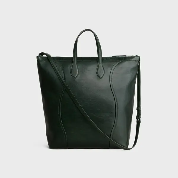Celine Vertical Cabas Luggage In Shiny Calfskin