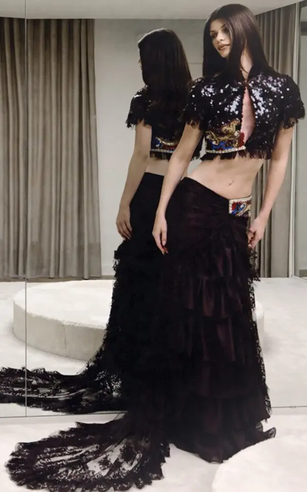 SALMA OSMAN Embellished Chiffon Maxi Set