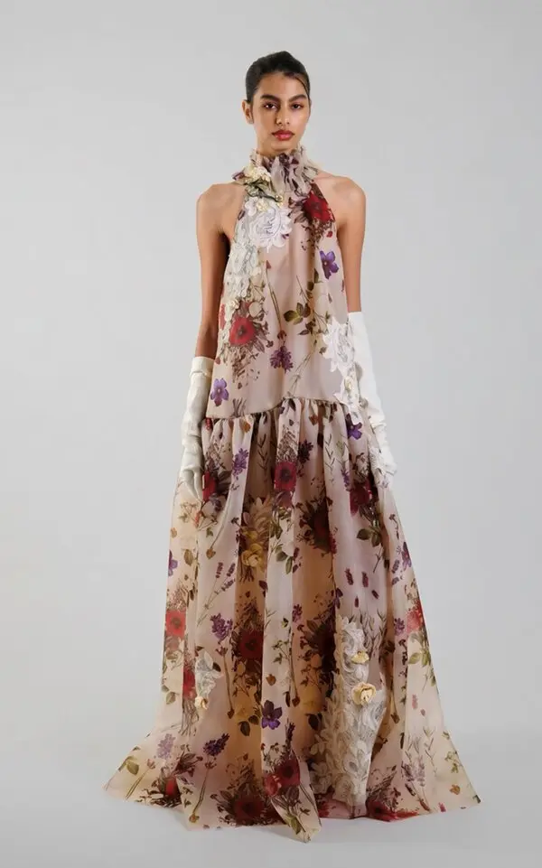 SALMA OSMAN Halter Maxi Dress