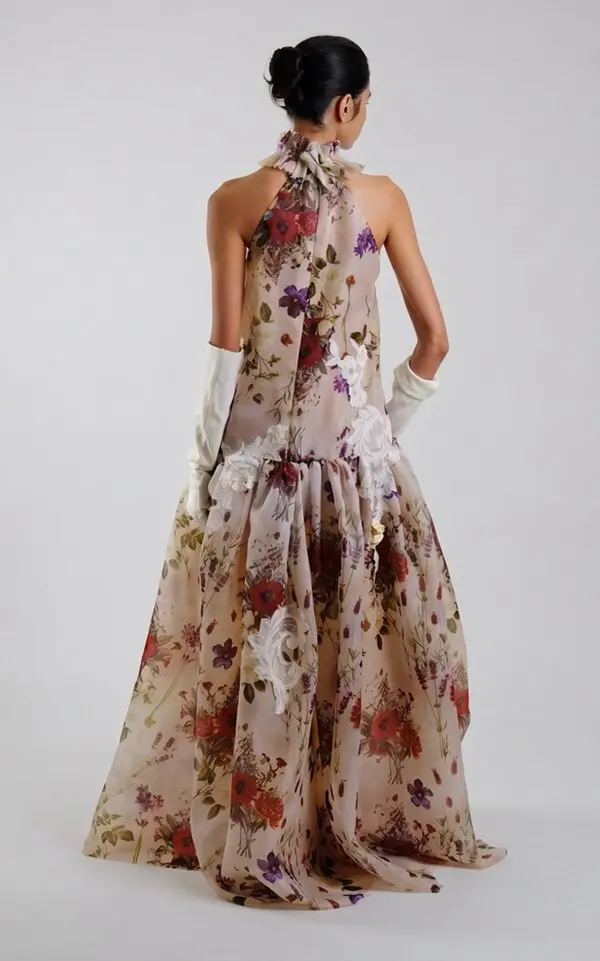 SALMA OSMAN Halter Maxi Dress