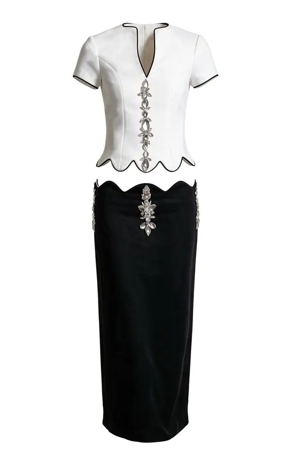 SALMA OSMAN Scalloped Maxi Set