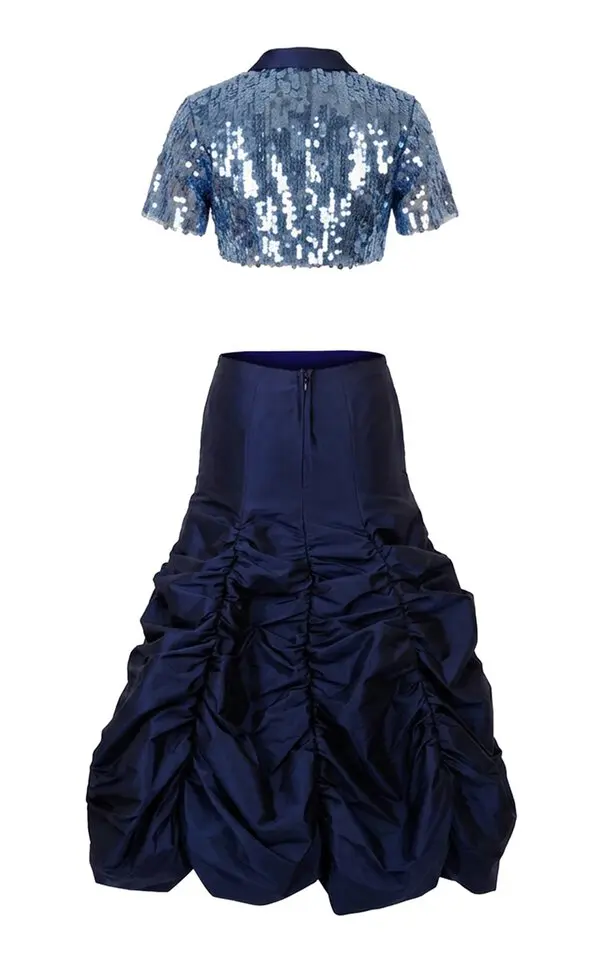 SALMA OSMAN Embellished Collared Maxi Set