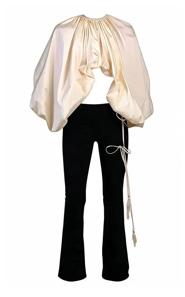 SALMA OSMAN Draped High-neck Set