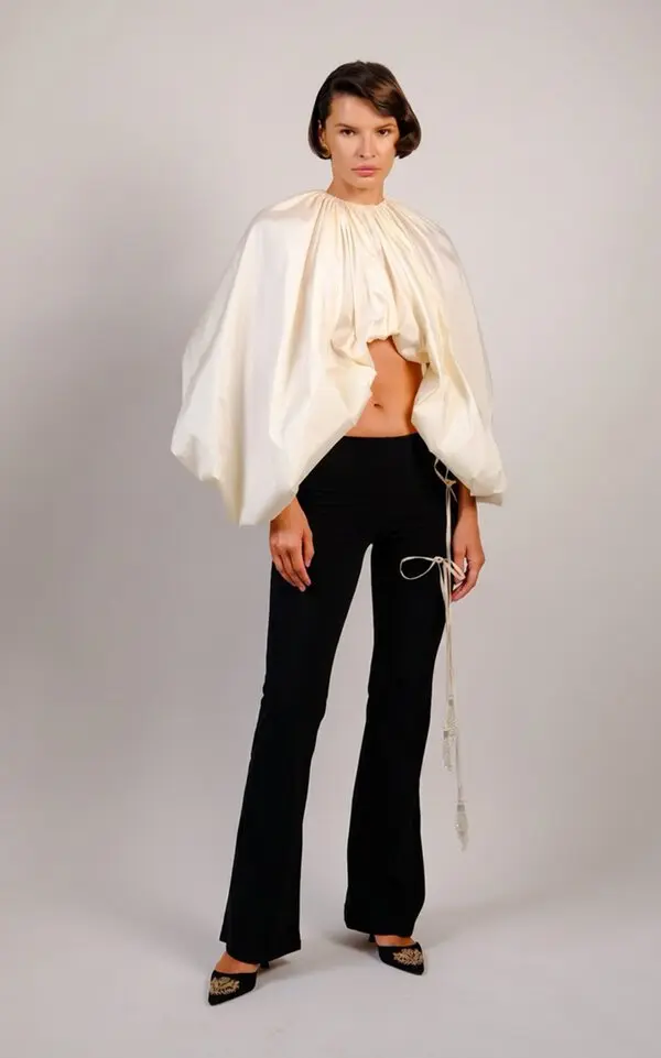 SALMA OSMAN Draped High-neck Set