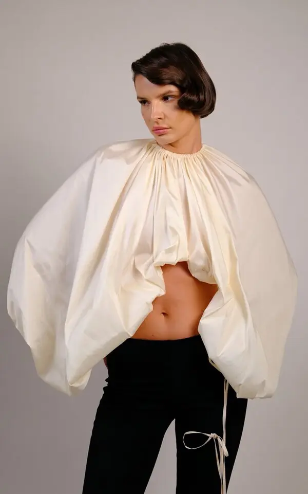 SALMA OSMAN Draped High-neck Set