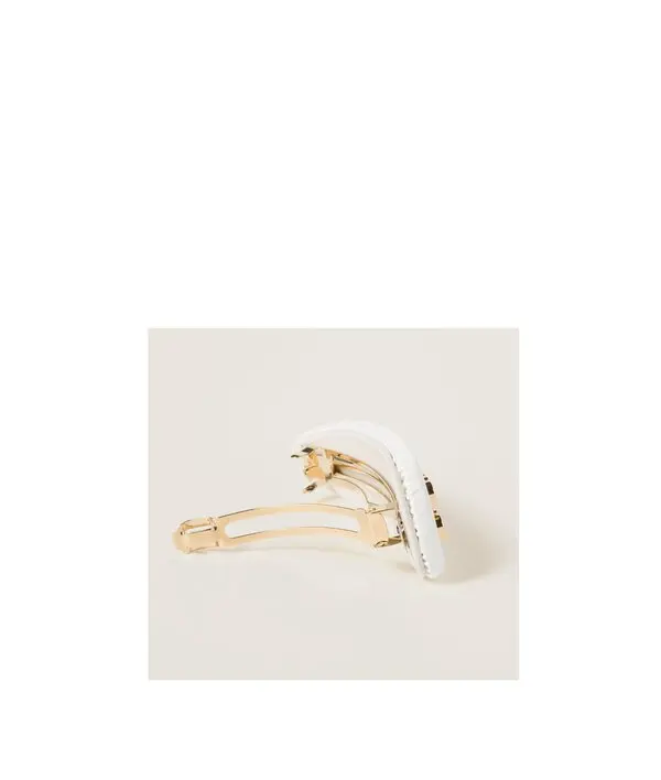 Miu Miu Logo Plaque Hair Clip